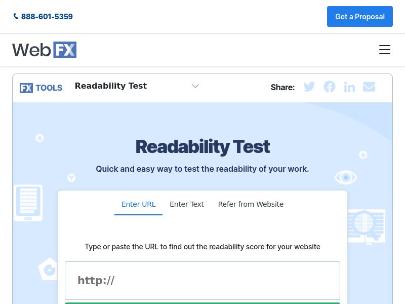 Readability Test - WebFX | Curateit